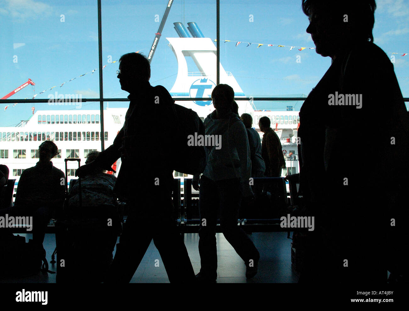 Ferry passenger check in hi-res stock photography and images - Alamy