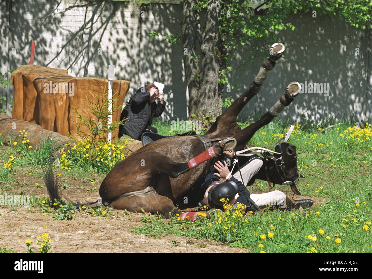 Obstacle race fall hi-res stock photography and images - Alamy
