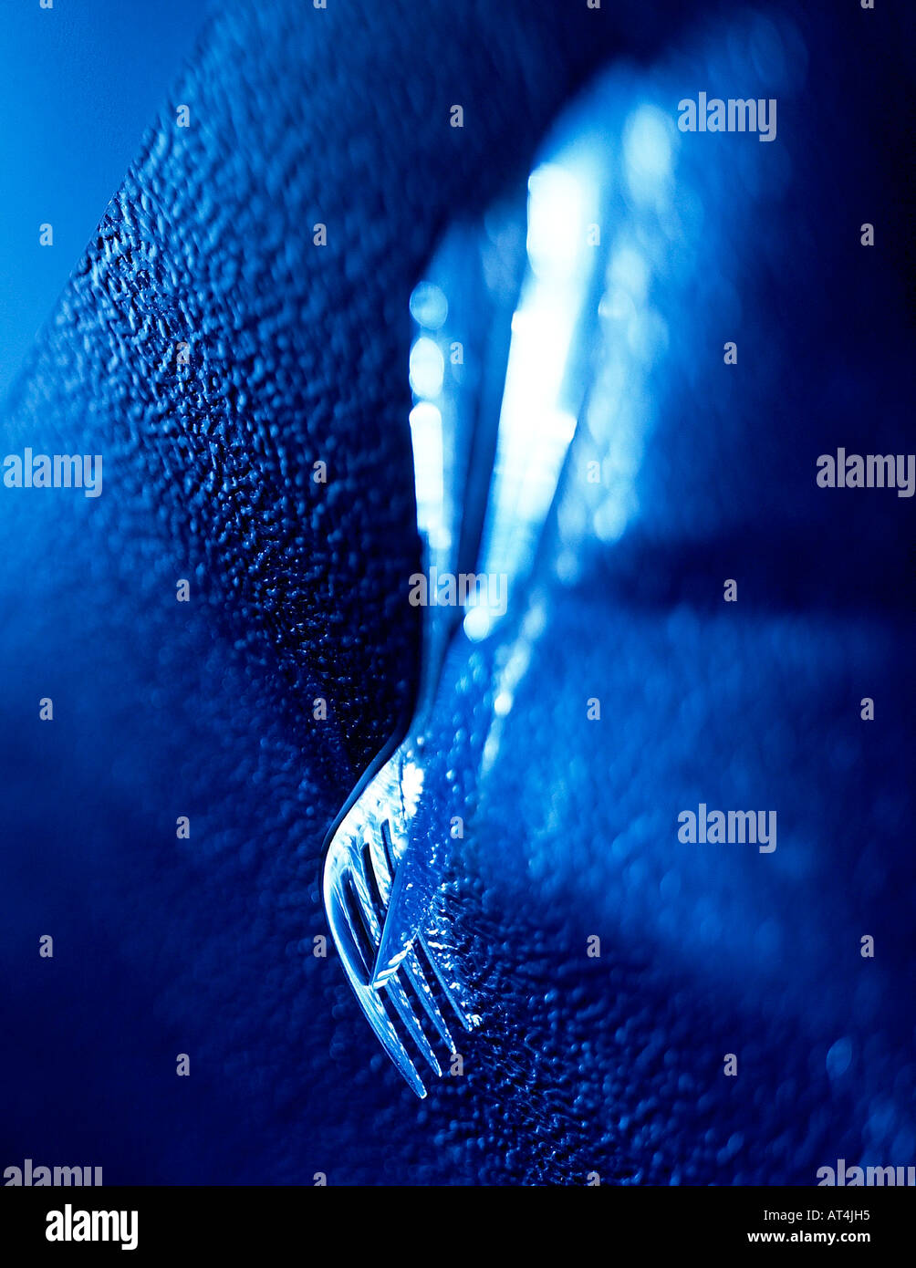 blue steel knife and fork Stock Photo - Alamy