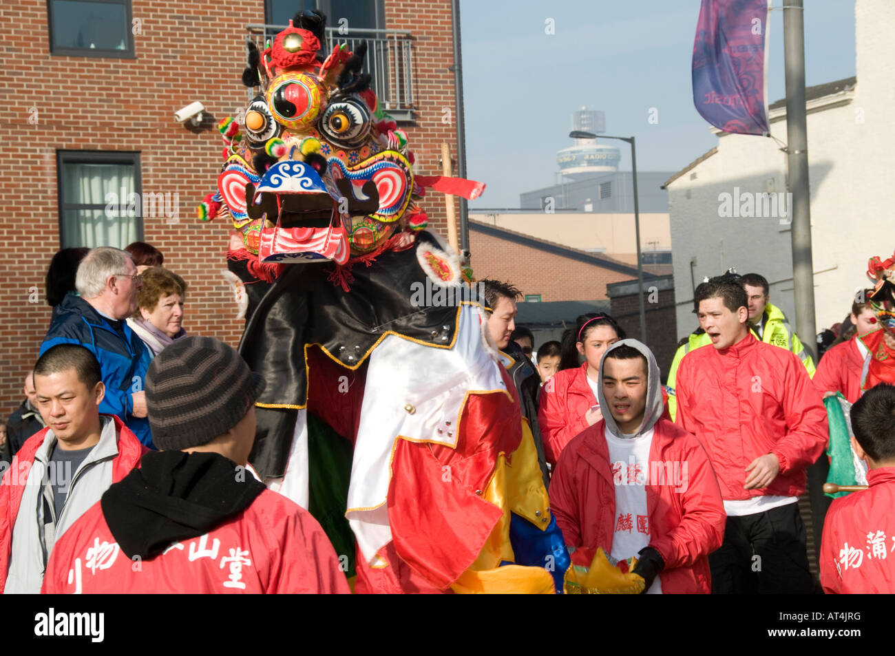 parade of the traditional Lion character through the streets during ...