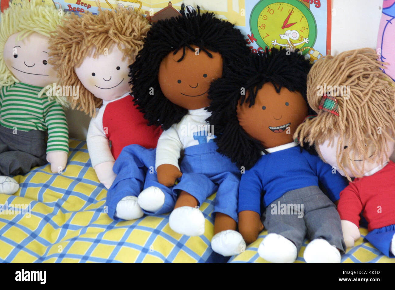 Multi-ethnic rag dolls Stock Photo - Alamy