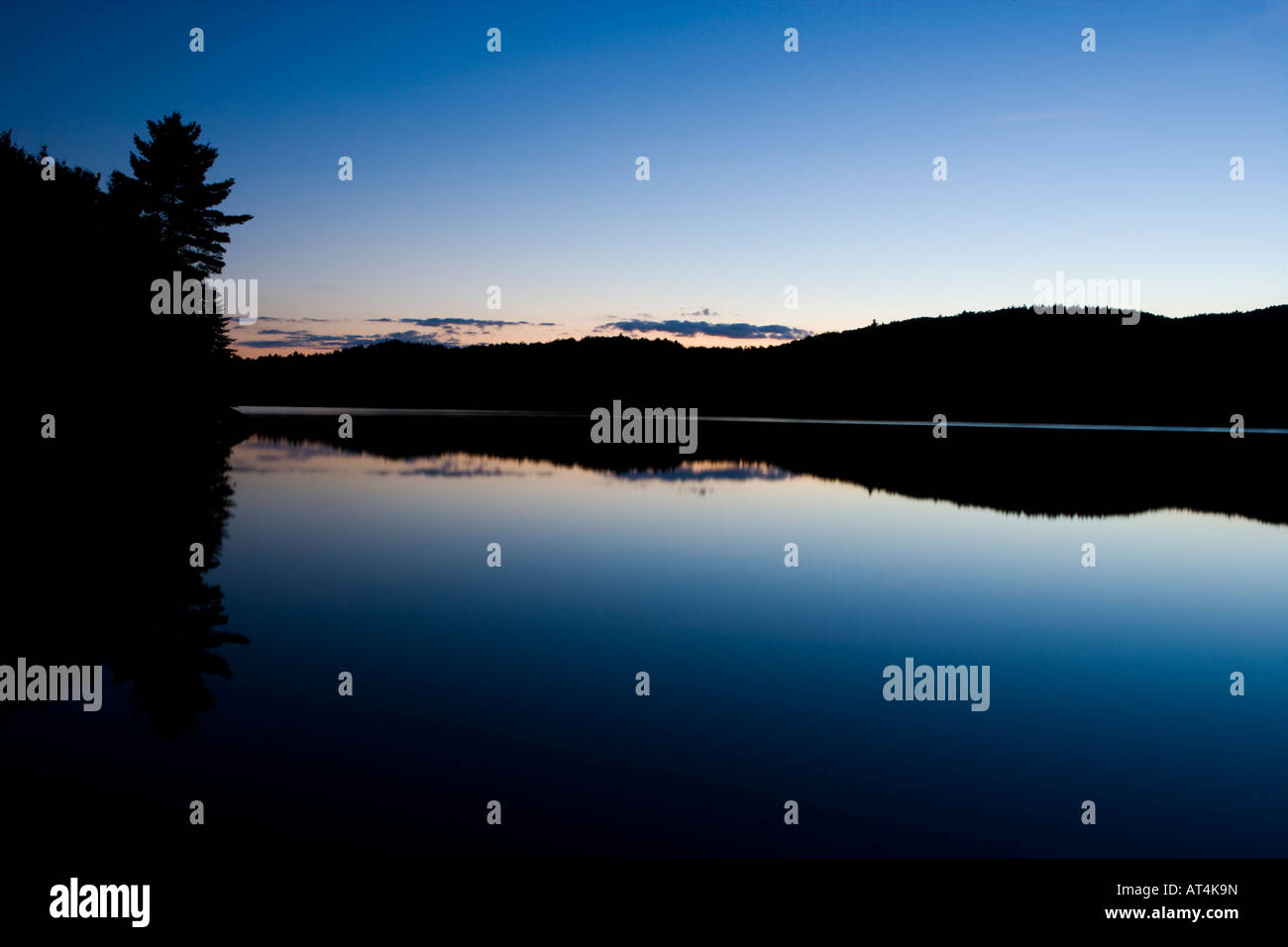 After sunset on Long Pond in Lempster, New Hampshire Stock Photo - Alamy