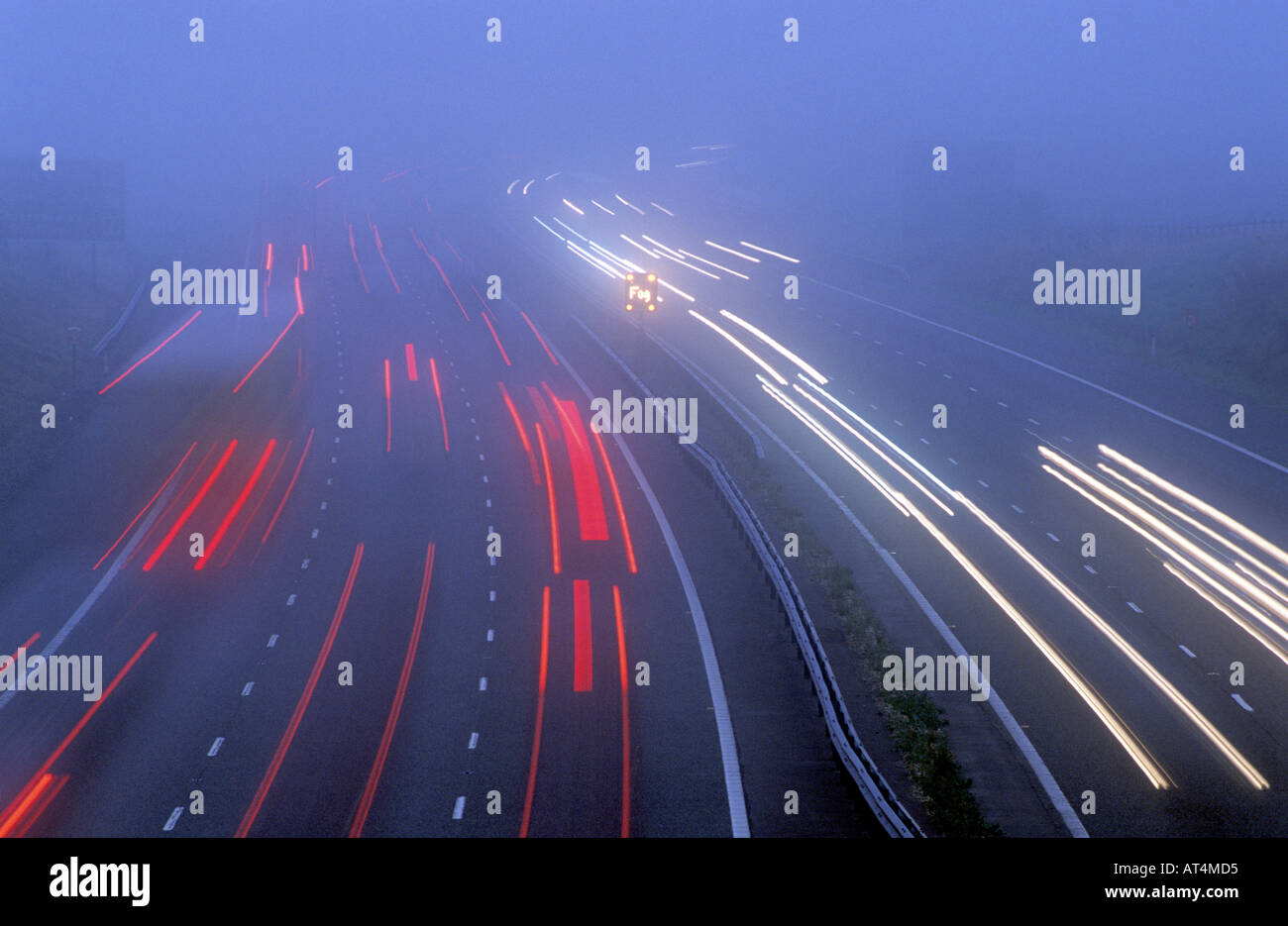 Motorway fog sign hi-res stock photography and images - Alamy