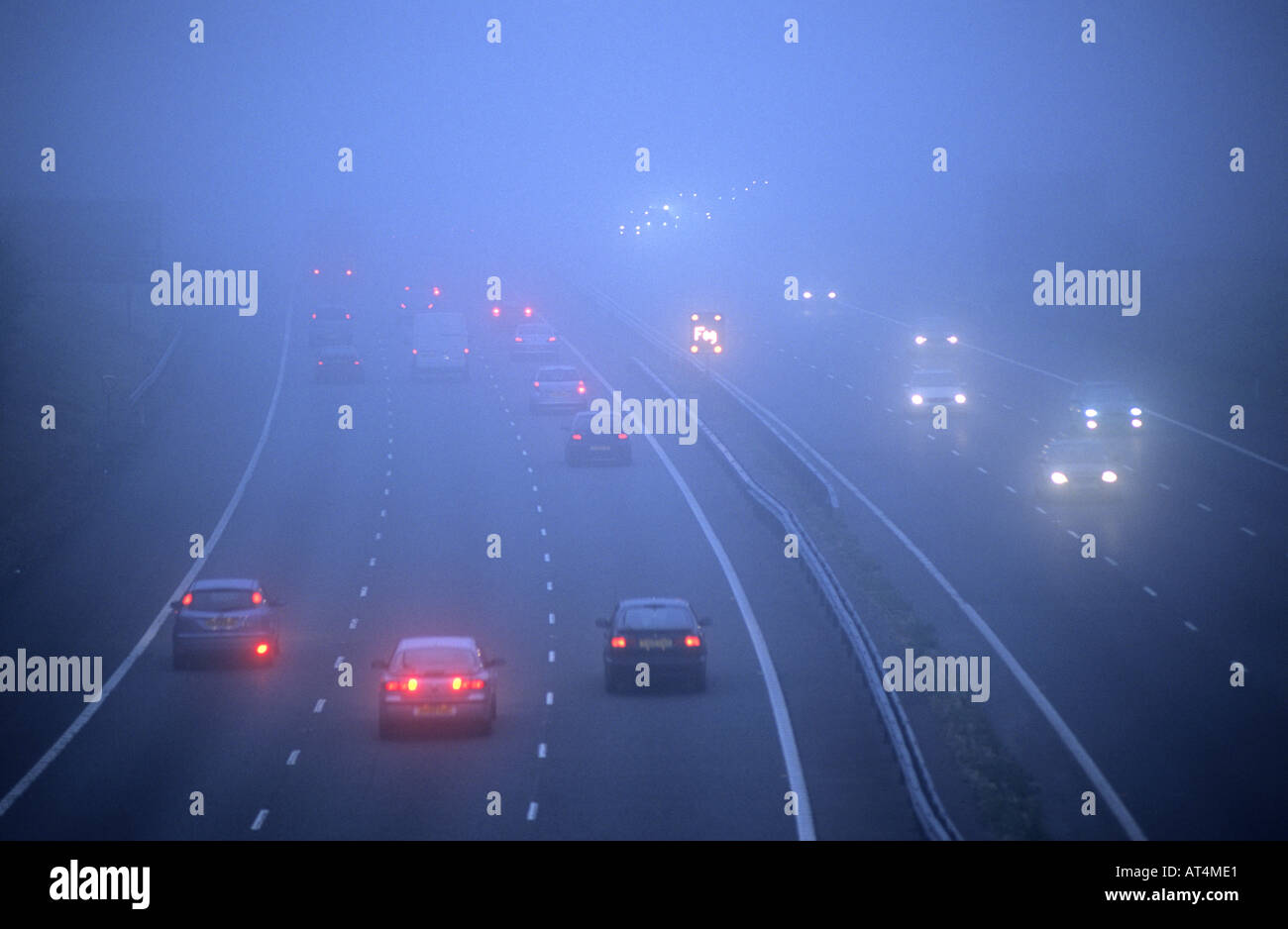 Motorway fog sign hi-res stock photography and images - Alamy