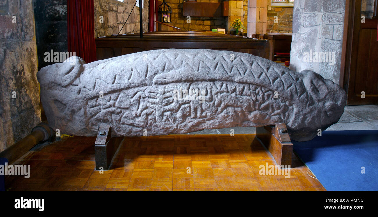 Rare 10th century Viking hogback grave cover in St Patrick's Church ...