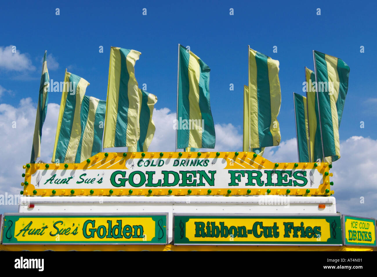 Refreshment stands at the Erie County Fair and Expo in Hamburg New York ...