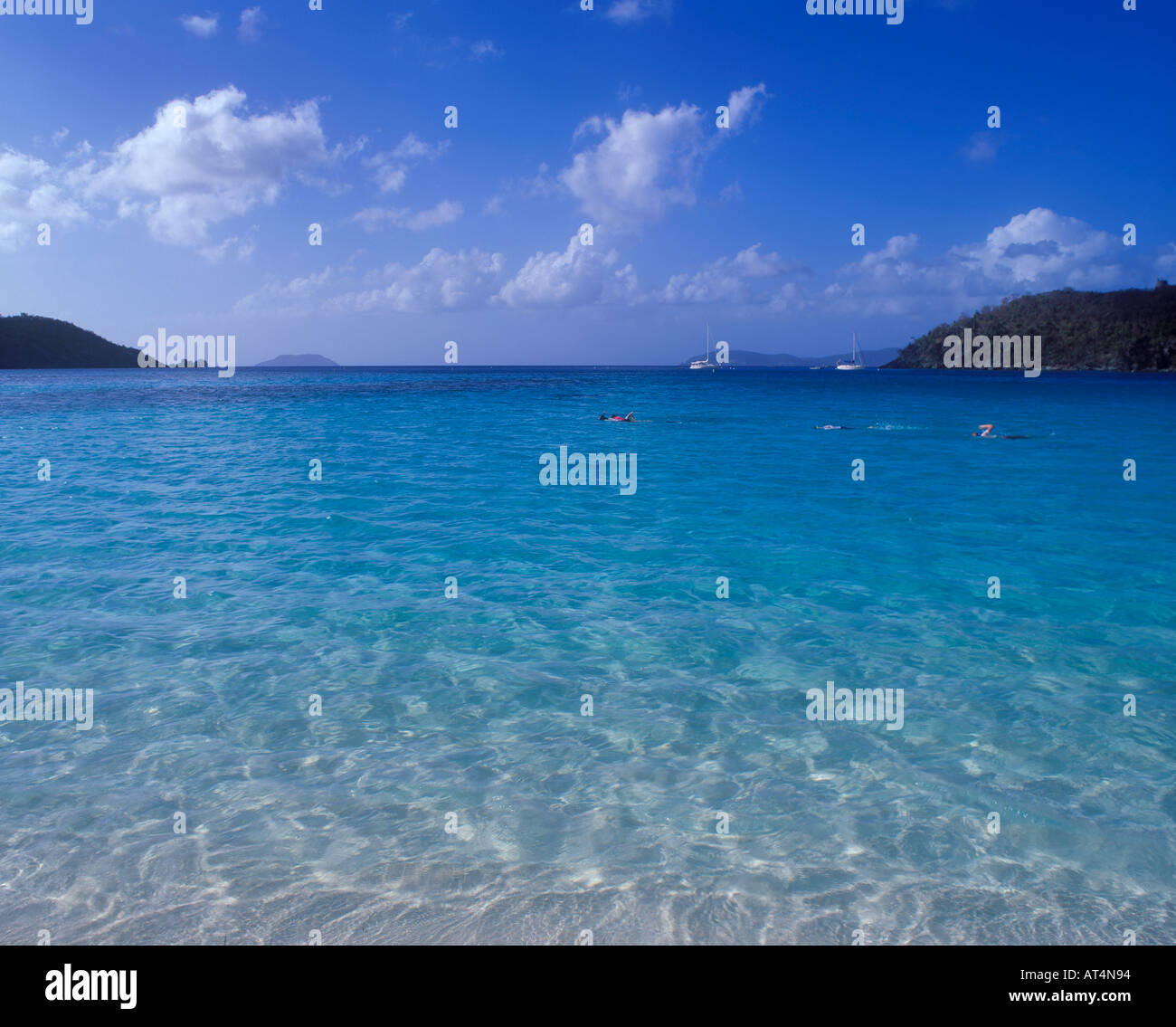 Hawksnest Bay in the Virgin Islands National Park on the island of St ...
