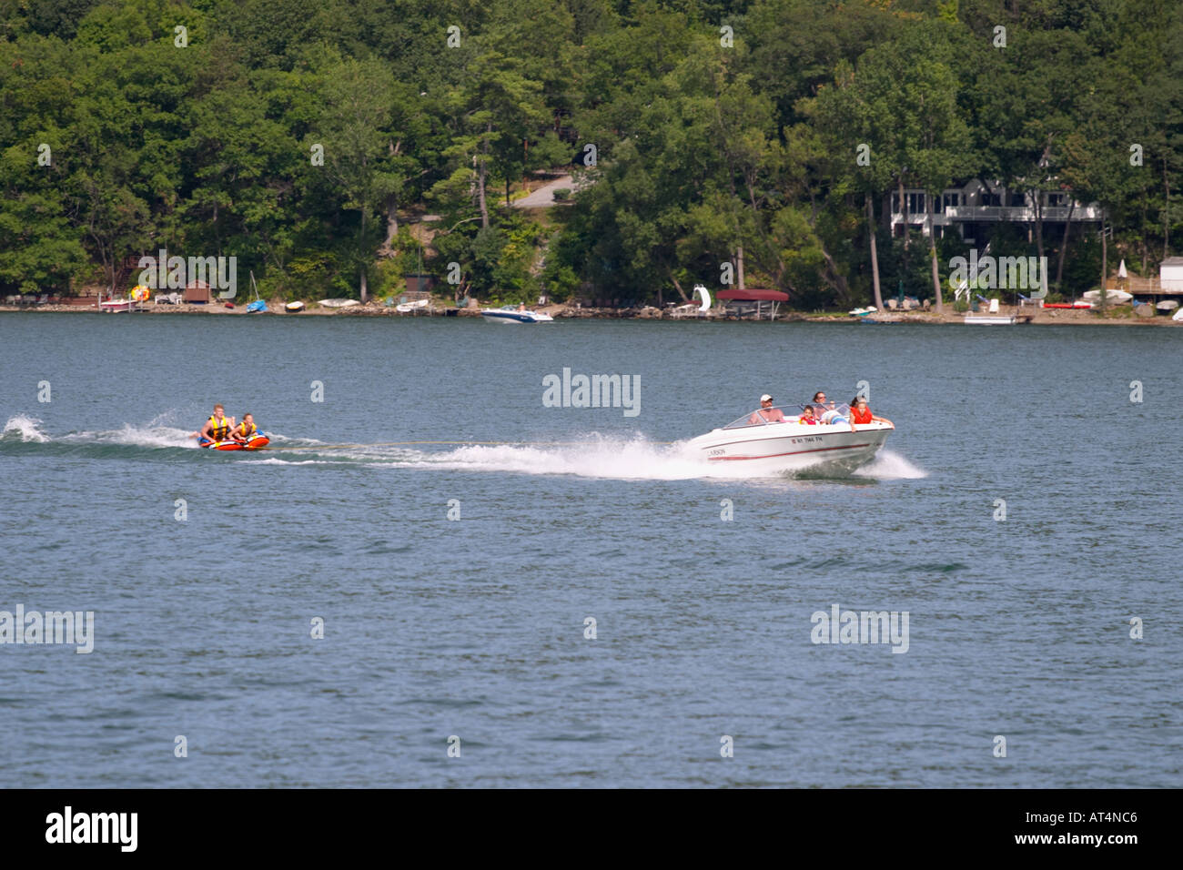 Pleasure boating on Keuka Lake in the Finger Lakes Region of New York ...