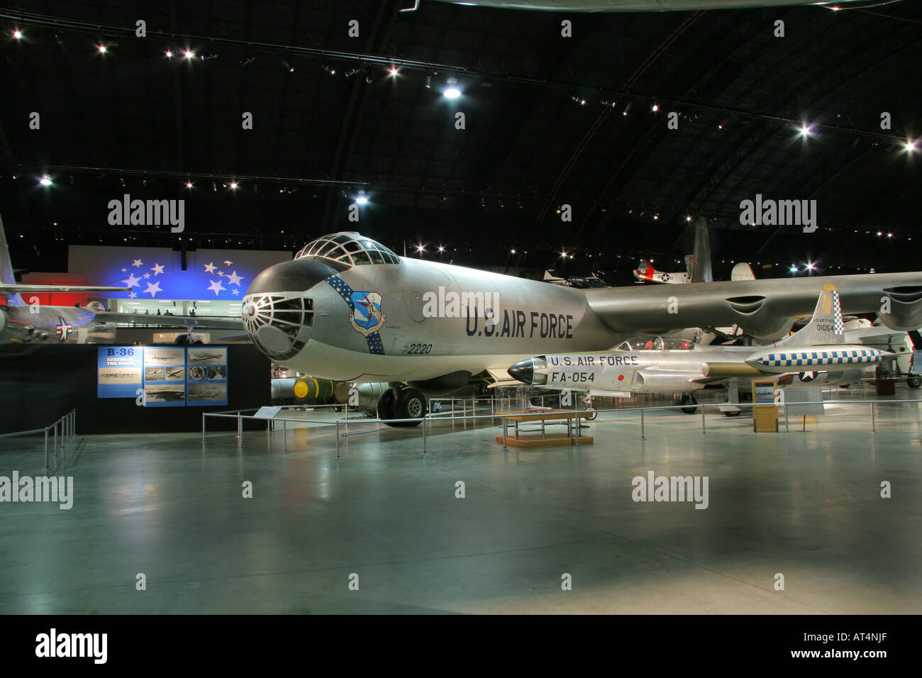 Convair B 36J Peacemaker Airplane with a Lockheed F 94C Starfire under ...