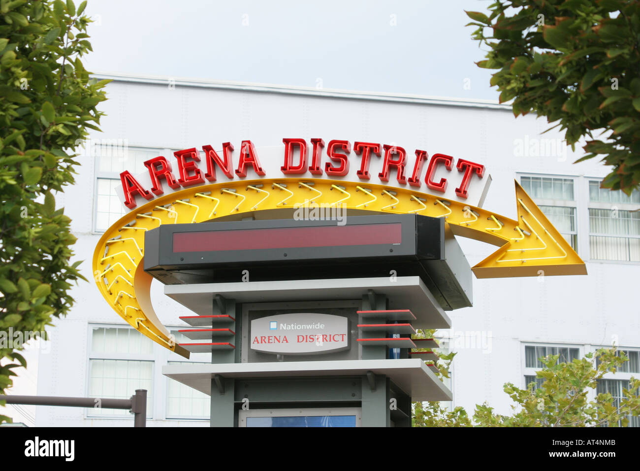Arena District Sign Nationwide Arena Columbus Ohio Stock Photo - Alamy