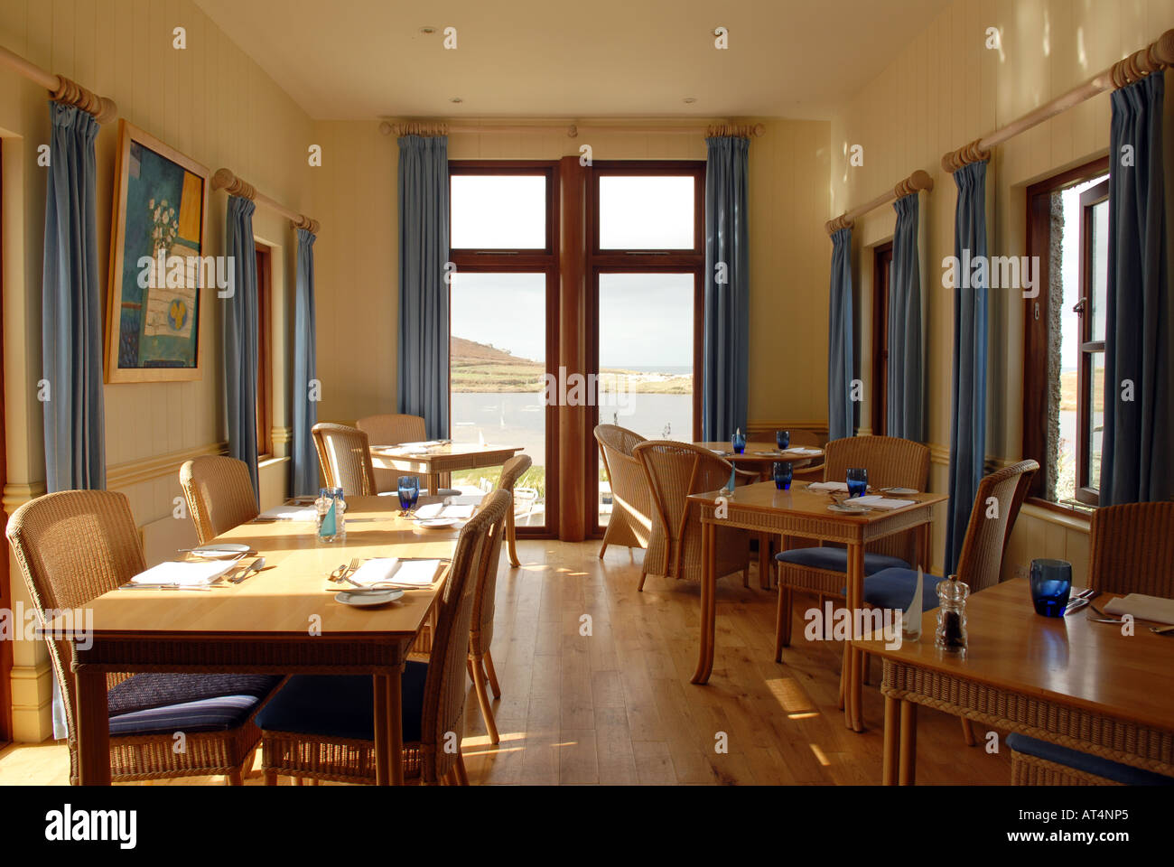 Interior of the Hell Bay hotel, Bryher, Scilly Isles, UK Stock Photo ...