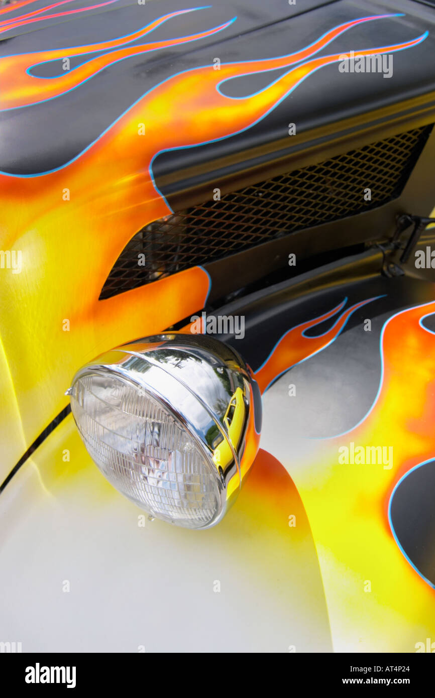 Flames painted on car car hi-res stock photography and images - Alamy