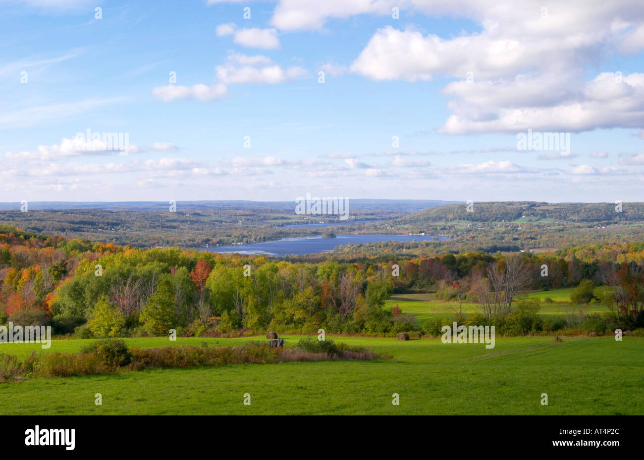 Lamoka and Waneta Lakes in the Finger Lakes region of New York State ...