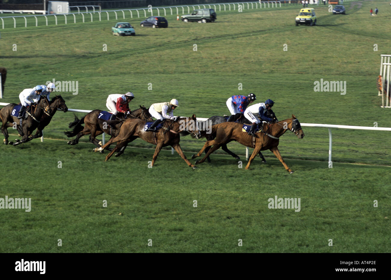 Horses racing at Stratford Races, Warwickshire, England, UK Stock Photo ...