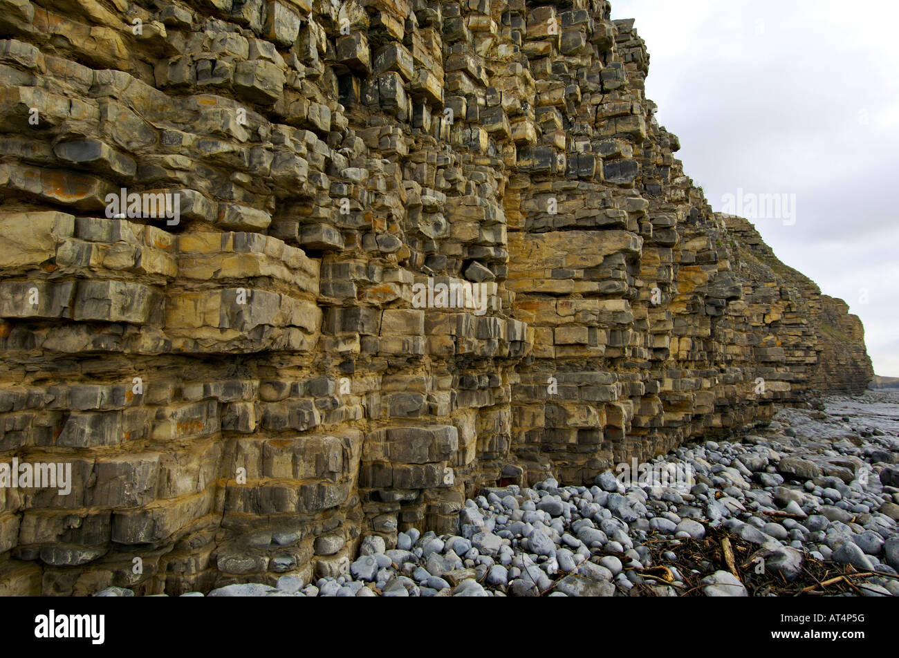 Llantwit Major cliff face Stock Photo - Alamy