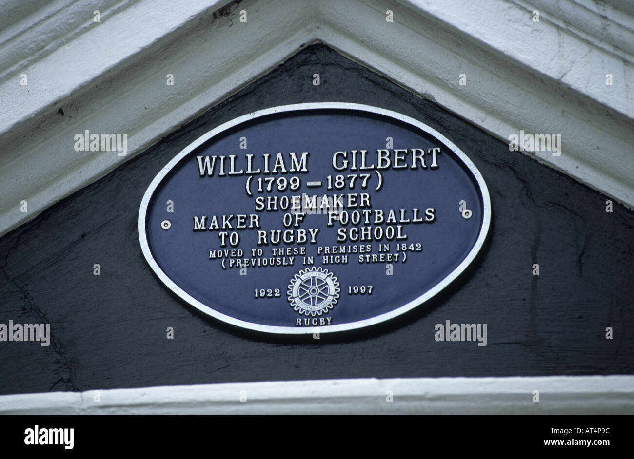 William Gilbert blue plaque on The Rugby Museum, Rugby, Warwickshire ...