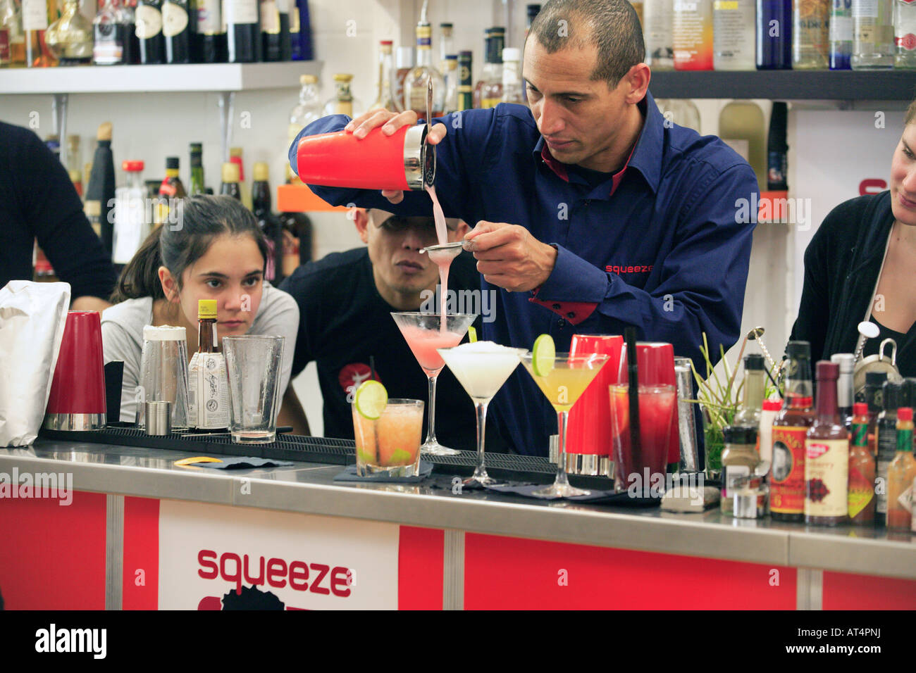 united kingdom london squeeze bar and cocktail academy Stock Photo - Alamy
