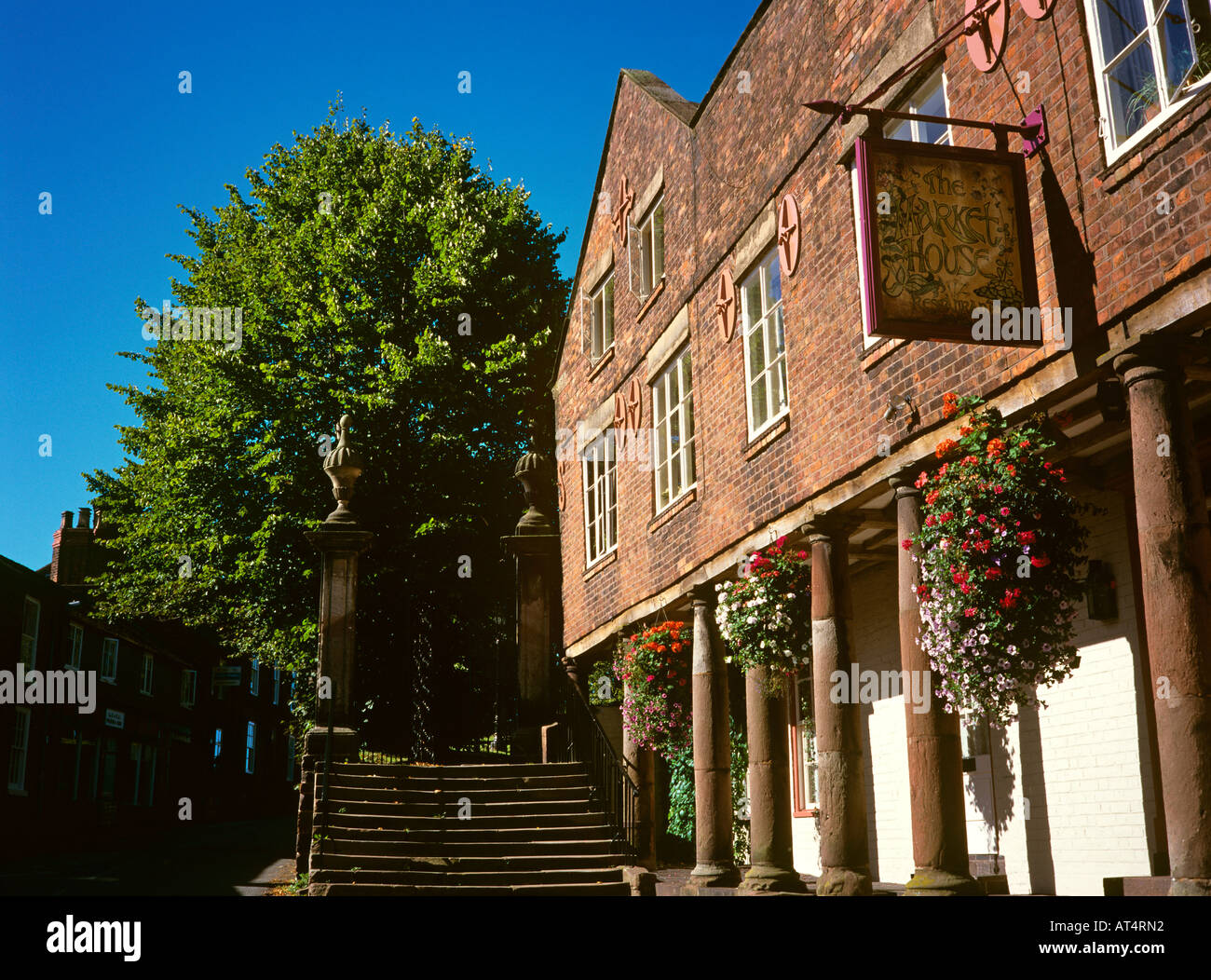 UK Cheshire Malpas village the old Market House Stock Photo - Alamy