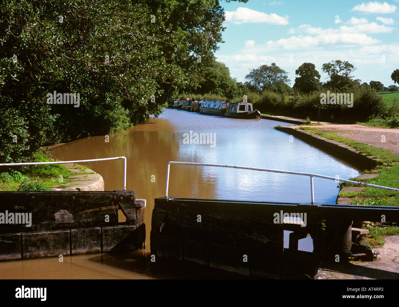 UK Cheshire Bunbury Locks on Shropshire Union Canal Stock Photo - Alamy