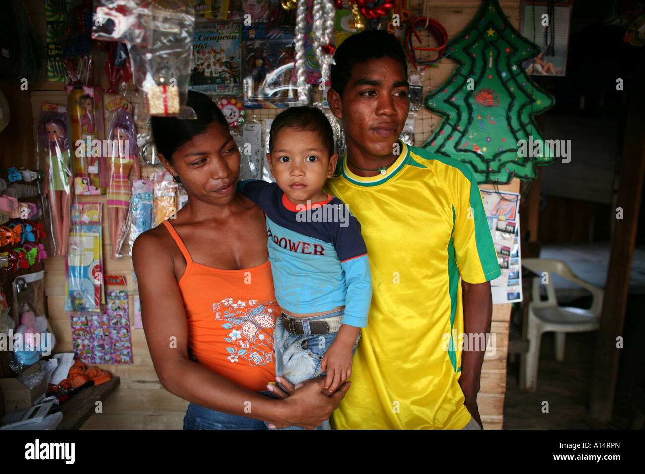 Displaced family in their shop in the outskirts of Colombia Stock Photo ...