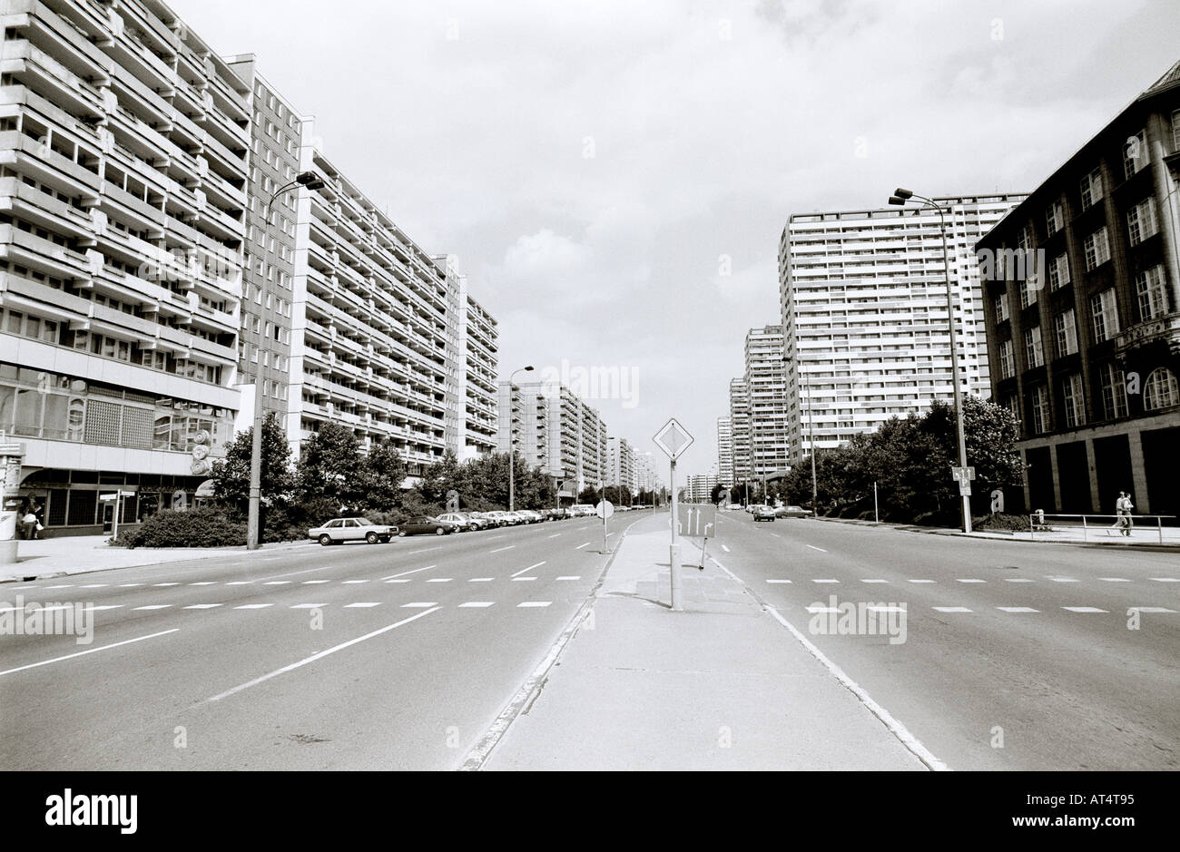Cold War scene in East Berlin during the Cold War in East Germany Stock ...