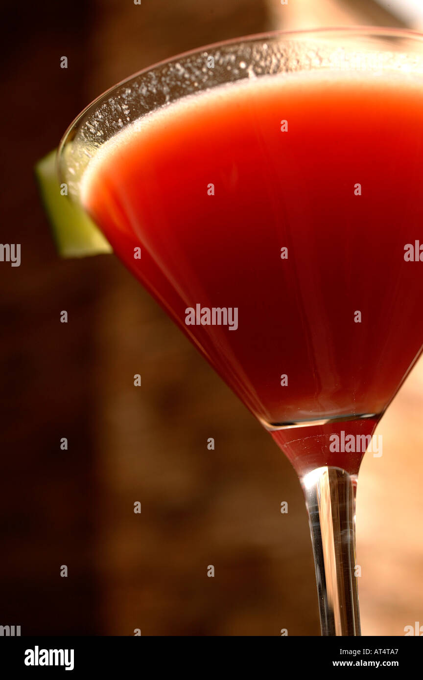 Red Martini Cocktail Stock Photo - Alamy
