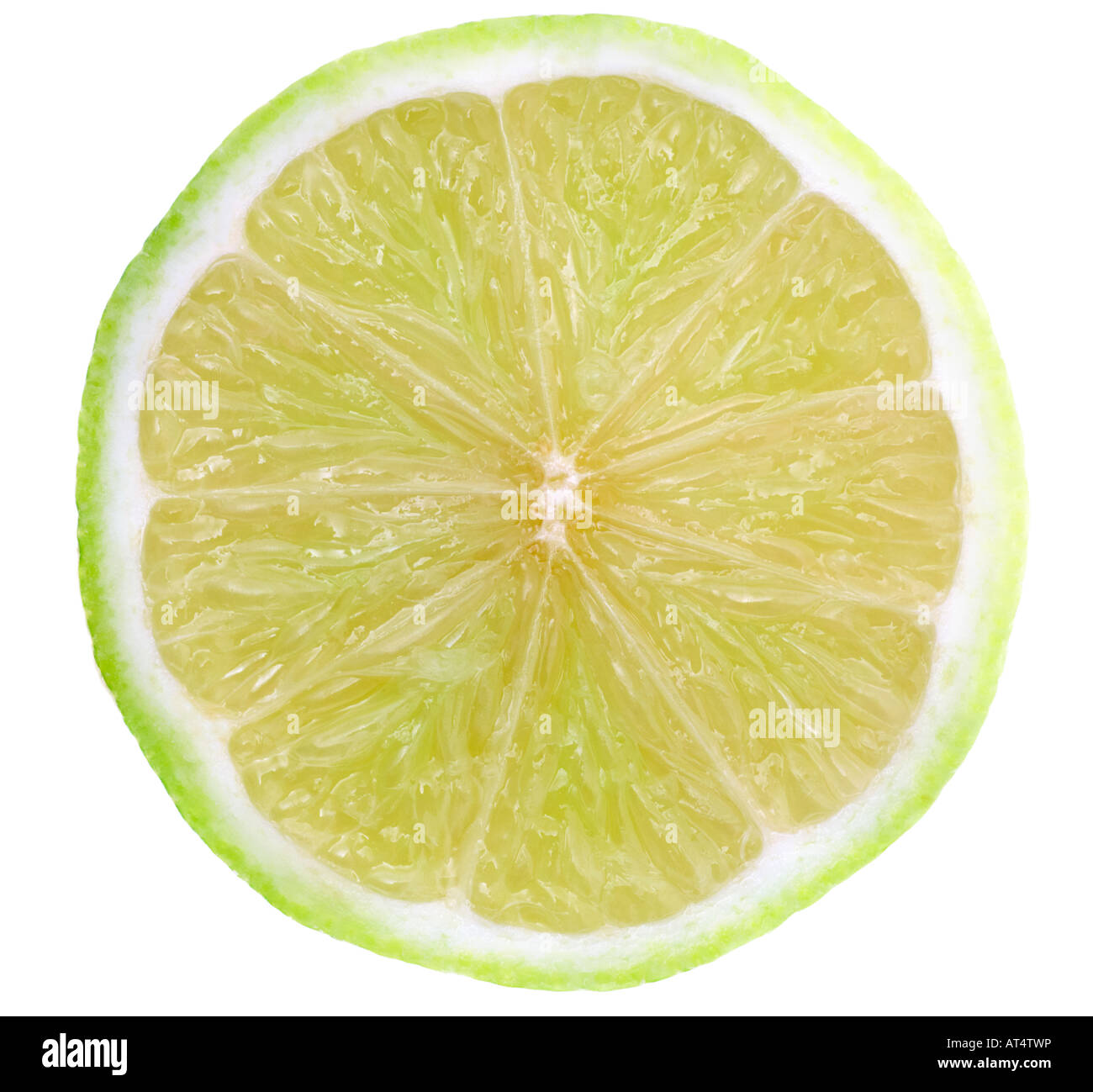 Cross-section View of Lime Fruit on White background Stock Photo - Alamy
