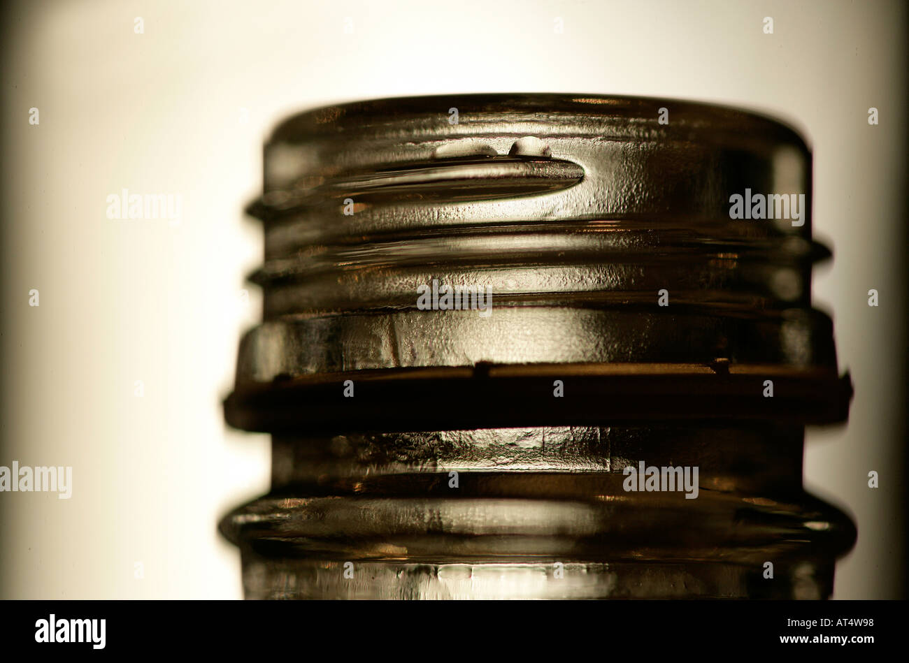 Top of a glass bottle Stock Photo - Alamy
