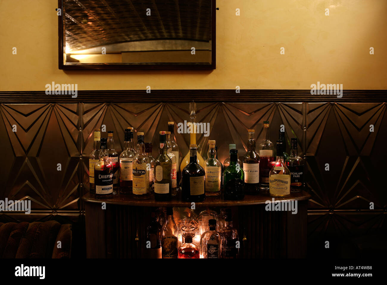 Honesty bar at Milk and Honey members bar in London Stock Photo - Alamy