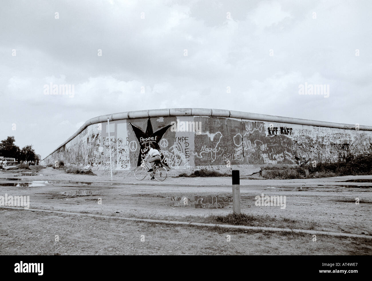 European History. The historical Berlin Wall in West Berlin in Germany ...