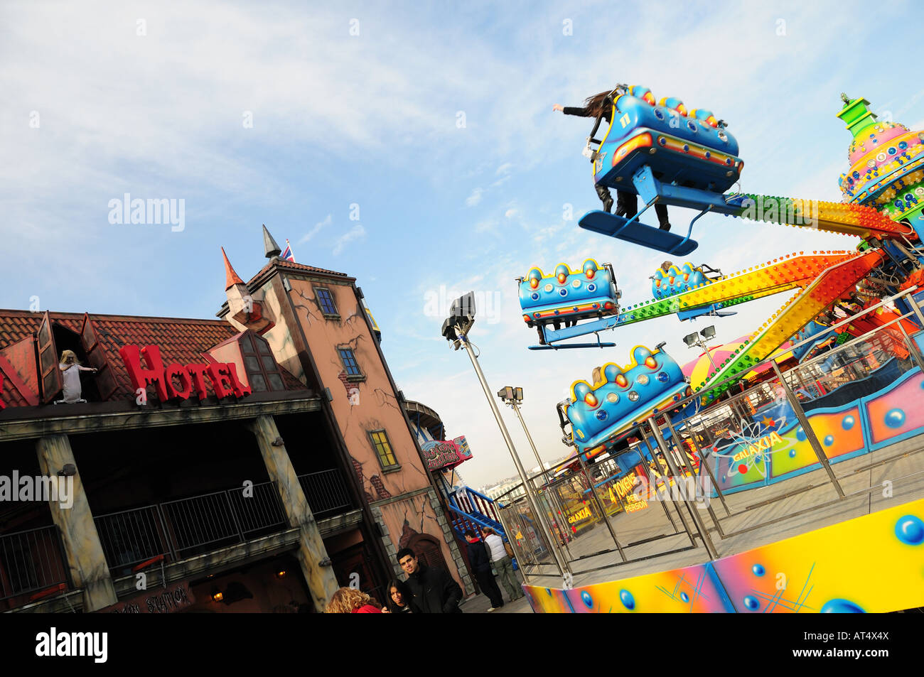 Colourful funfair rides at Brighton Pier Brighton East Sussex England ...