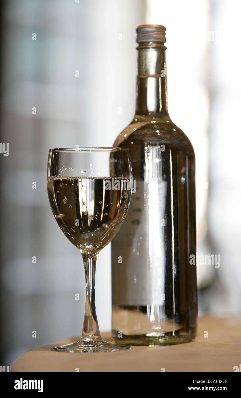 bottle and glass of water Stock Photo - Alamy