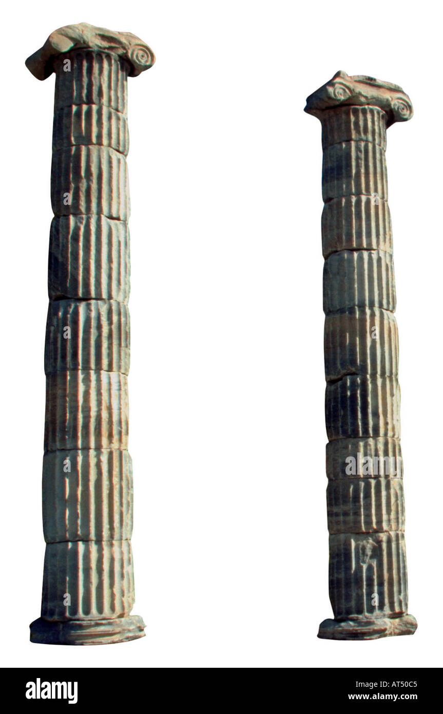 Two Roman Columns Cut Out Stock Images & Pictures - Alamy