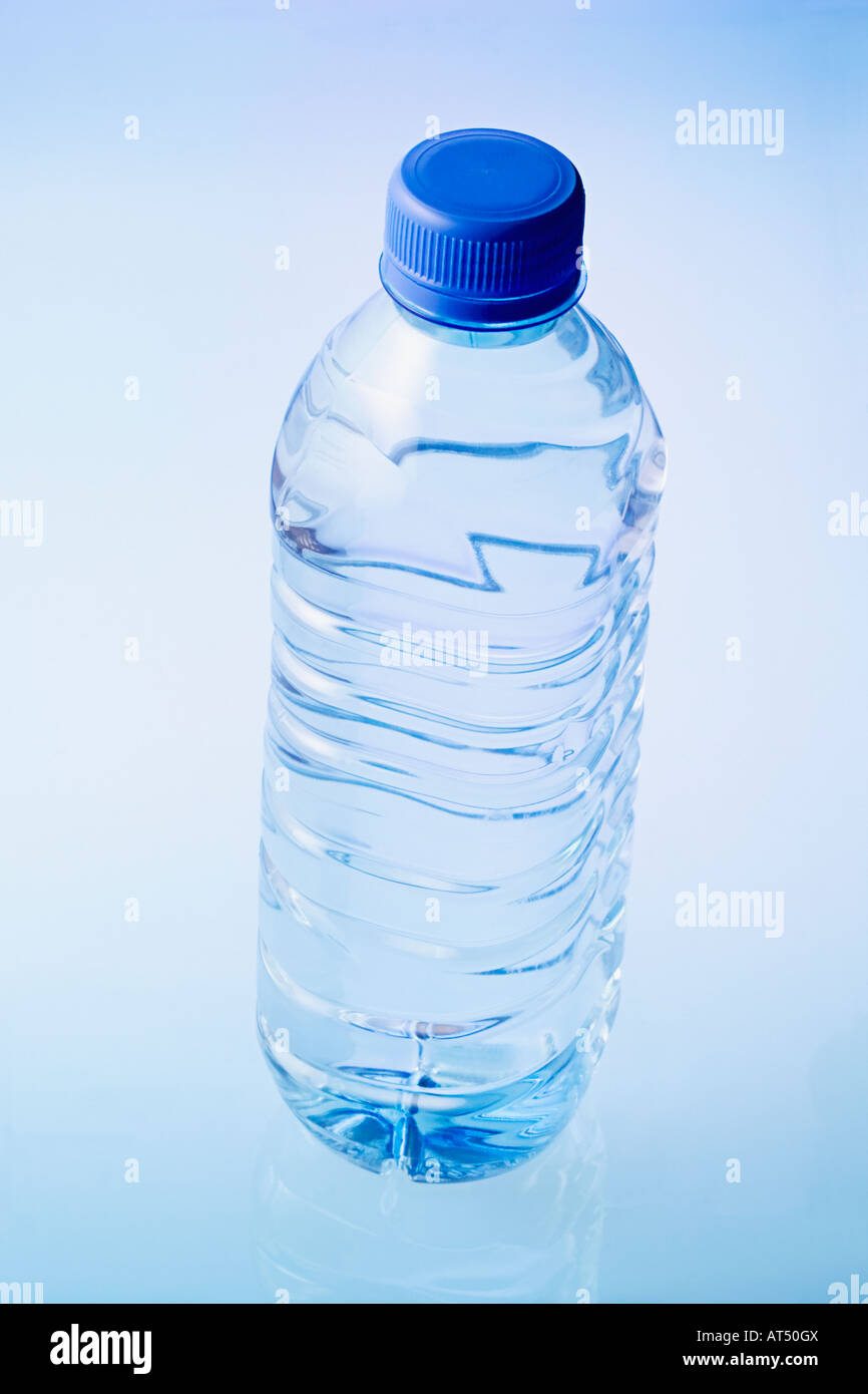 Clear Plastic bottle of mineral water Stock Photo - Alamy