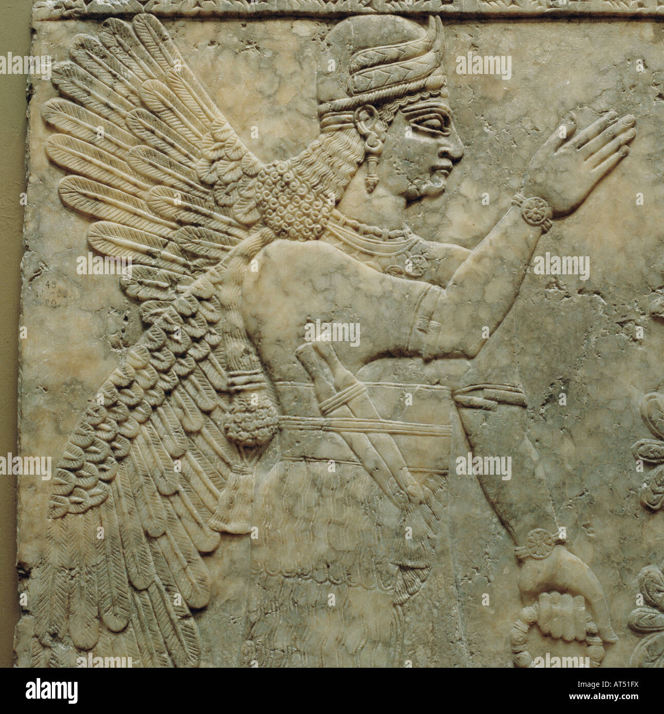 fine arts, ancient world, Assyrians, winged genius, Nimrud, palace of ...