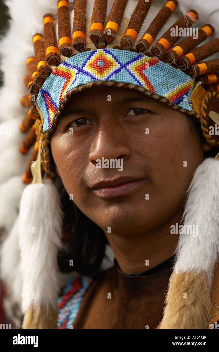 native american musician photographed at Dun laoghire world heritage ...