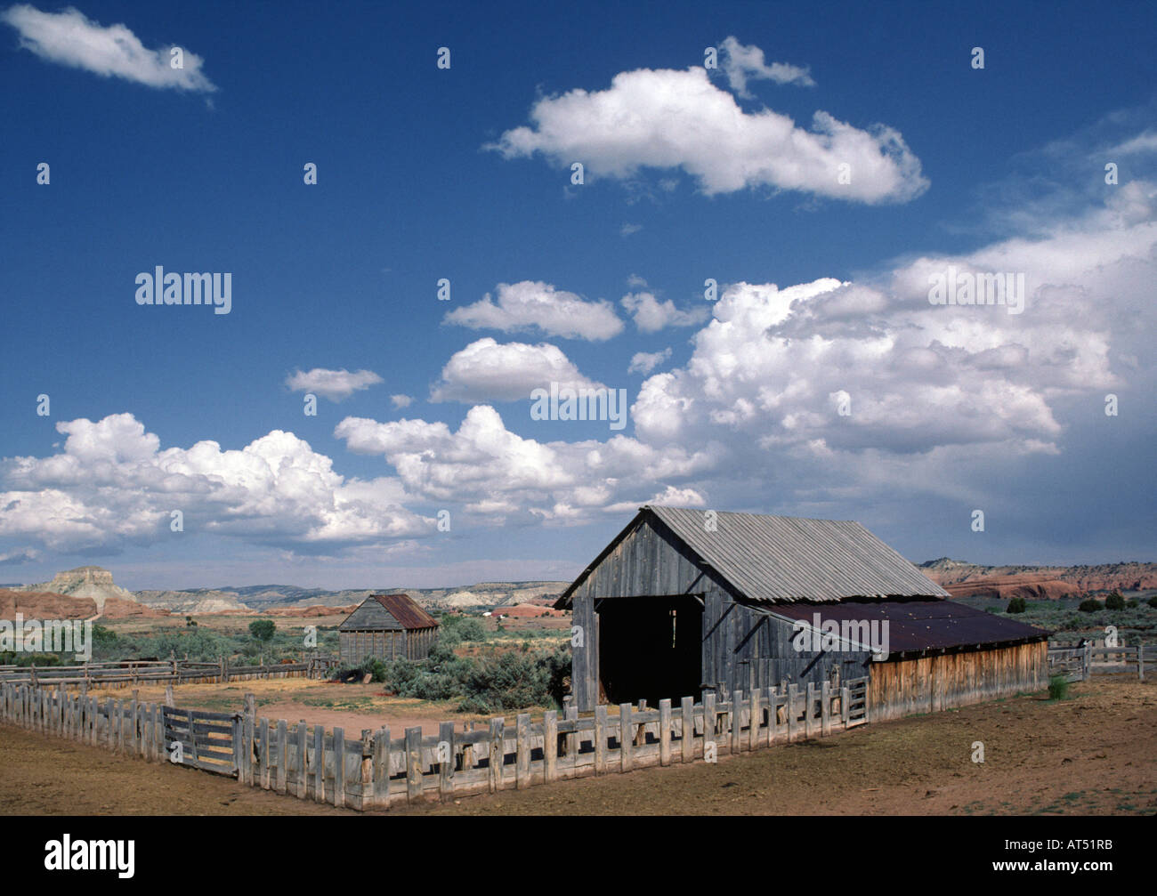 Old Ranch buildings UTAH Stock Photo - Alamy