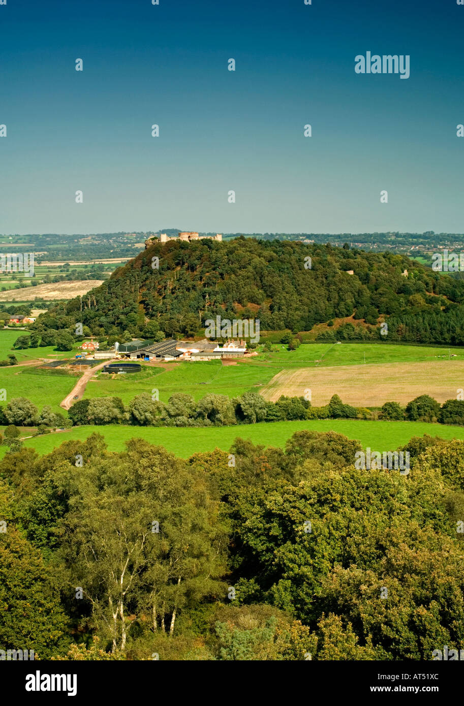 Beeston Castle Rising 500 feet Above the Cheshire Plain, Cheshire ...