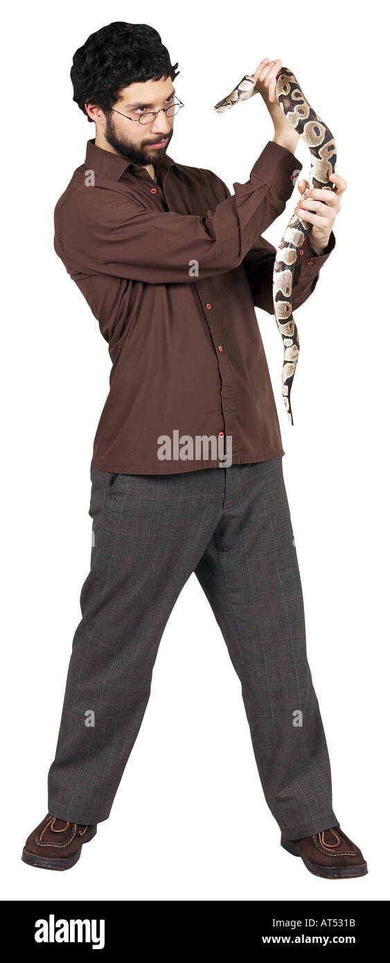 Man holding snake hi-res stock photography and images - Alamy