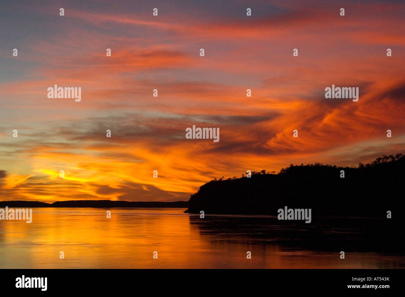 Sunset over St George Basin, Kimberley coast, Western Australia Stock ...