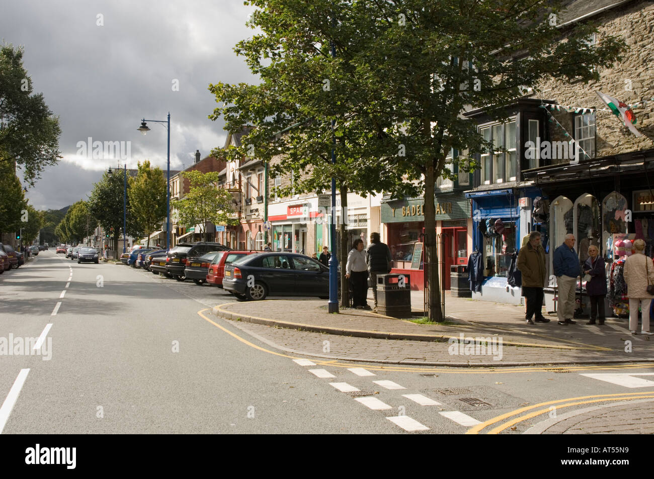 Bala Gwynedd Snowdonia National Park North wales - main street with ...