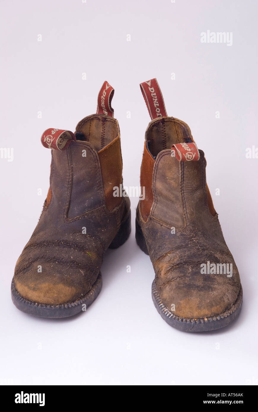 Pair old work boots hi-res stock photography and images - Alamy