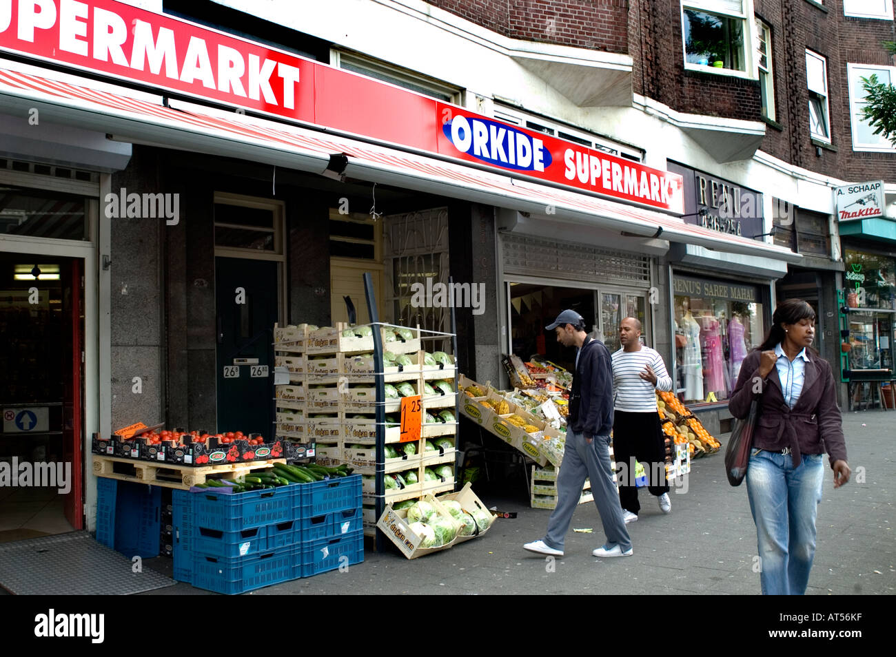 Rotterdam The Middellandstraat is a very long street with lots of ...