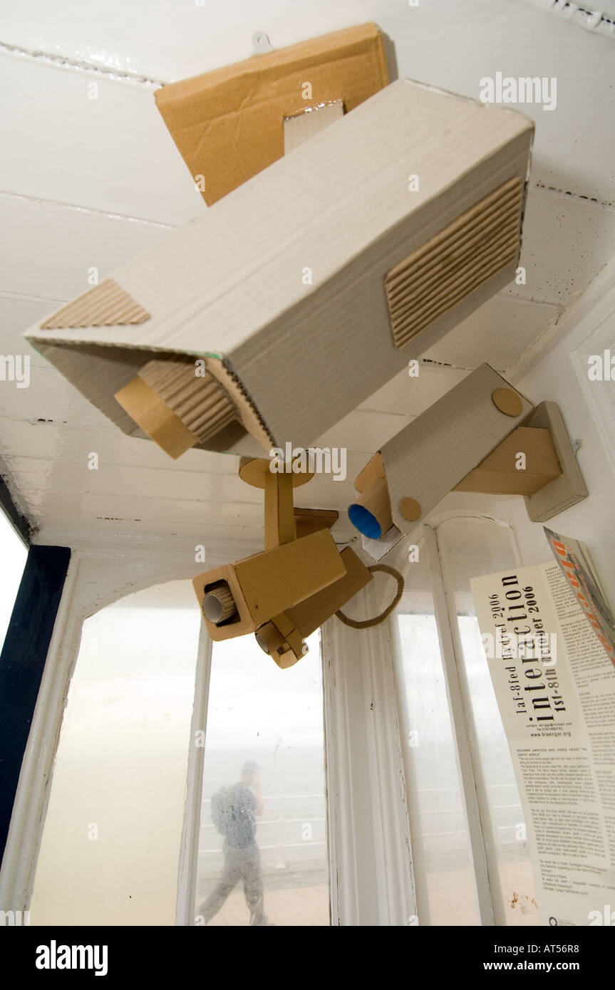 Cardboard fake CCTV closed circuit television cameras - part of an art ...