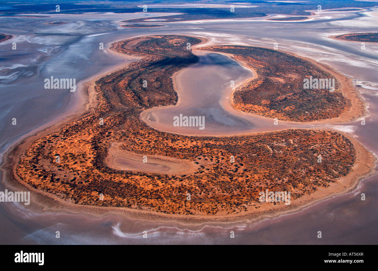 Patterns in salt lake, outback Australia Stock Photo - Alamy