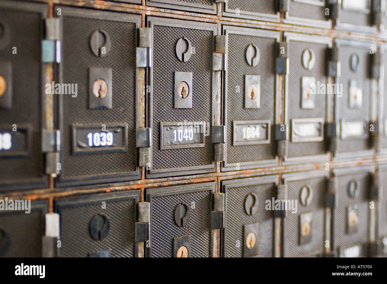 Post office private boxes Stock Photo - Alamy