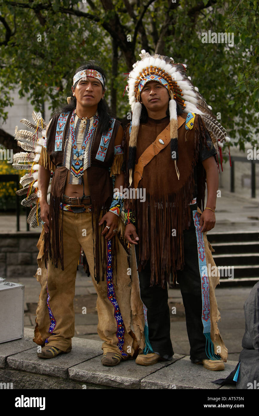 2 native american musicians photographed at Dun laoghire world heritage ...