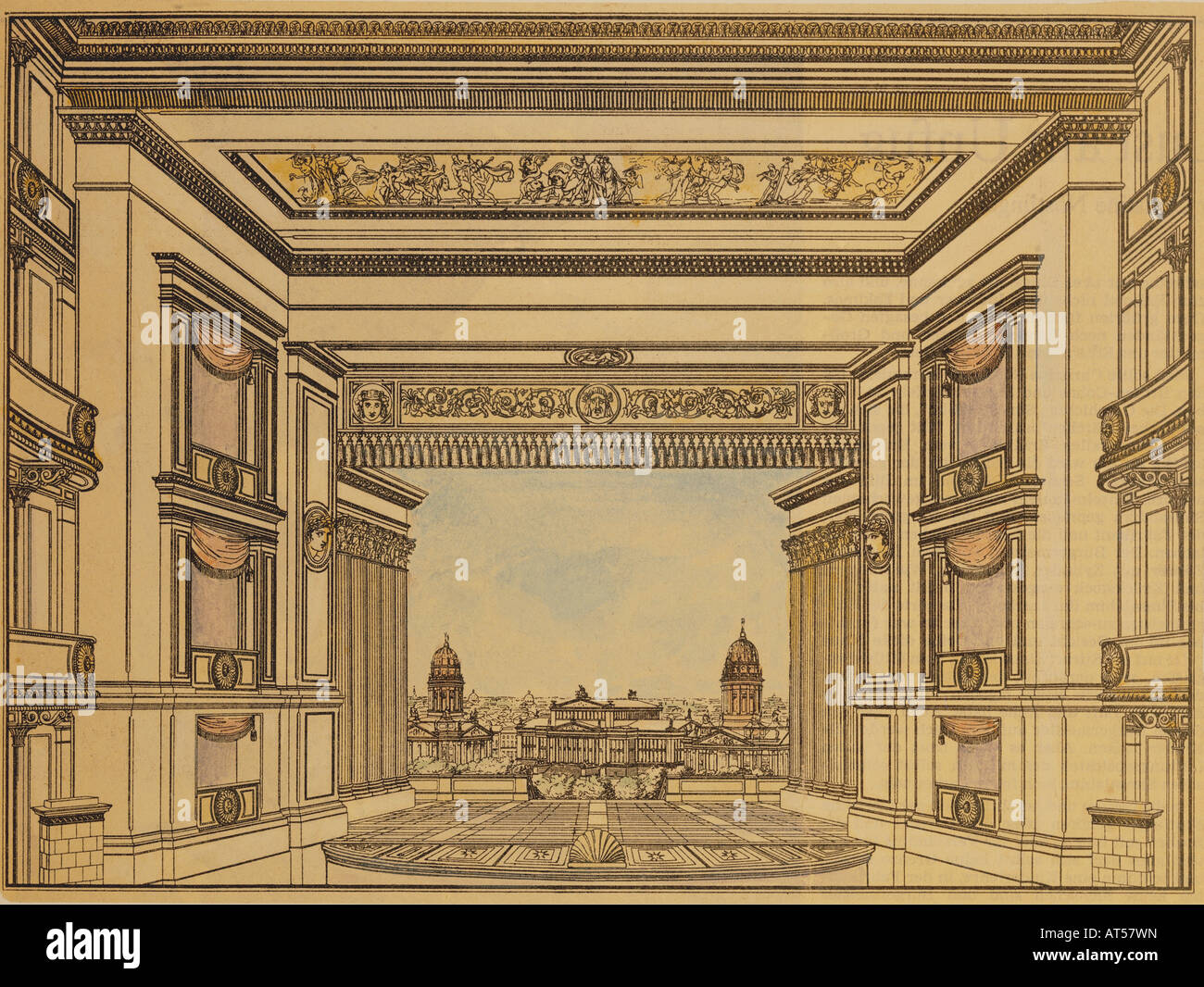 fine arts, Schinkel, Karl Friedrich (1781 - 1841), ideal stage design ...