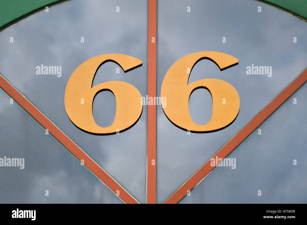 Street Number 66 Stock Photo - Alamy