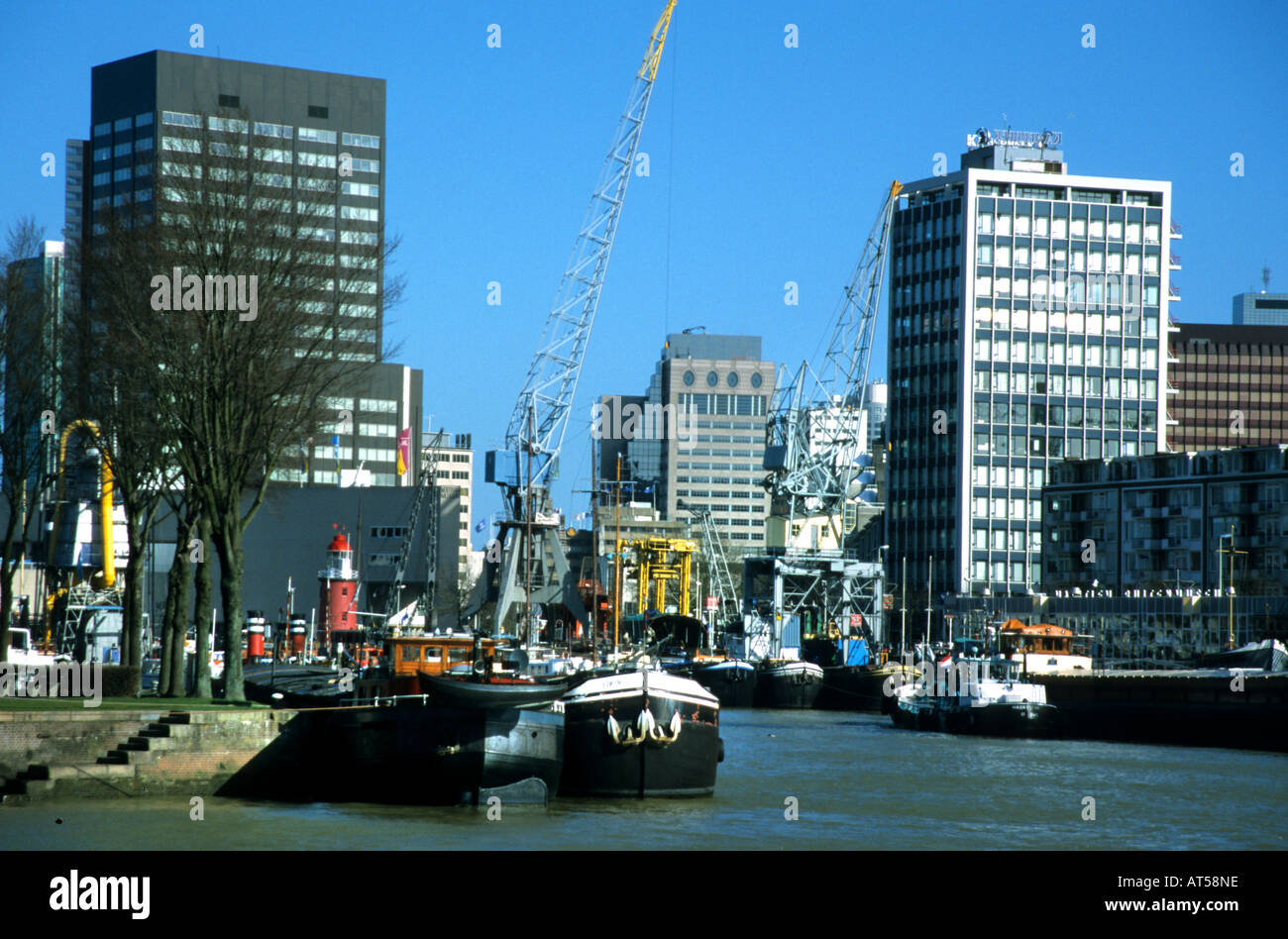 Rotterdam Netherlands Holland old harbour port Stock Photo - Alamy